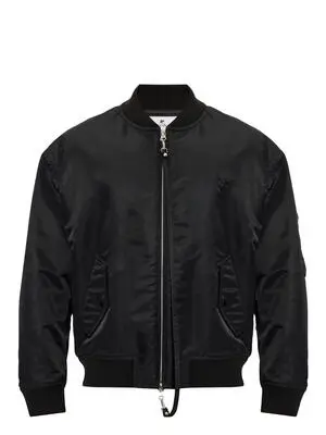 COURREGES Bomber Jacket With Glossy Finish - Black