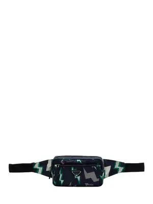 Prada Tessuto Frankenstein Thunder Belt Bag - Blue