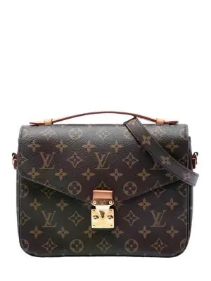LOUIS VUITTON Monogram Pochette Metis Satchel - Brown