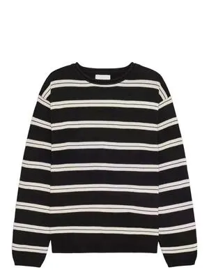 Nn07 Sailor Striped-knit Sweater - Black
