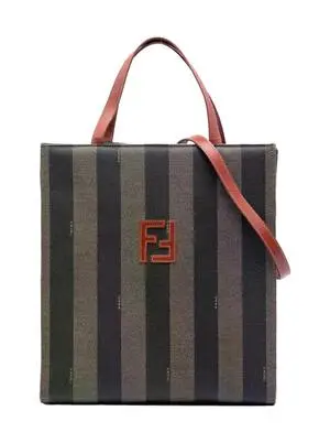 Fendi Pequin Coated Canvas Ff Convertible Backpack - Brown