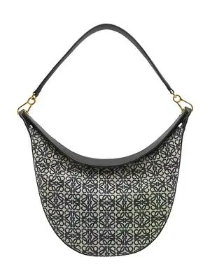 Loewe Anagram Canvas Luna Hobo Bag - Blue