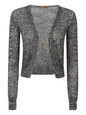Missoni Open-knit Sequin Cardigan - Grey