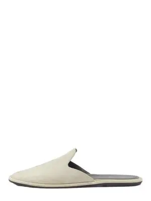 THE ROW Roger Flat Mules - Neutrals