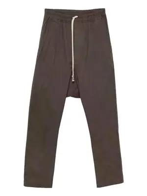 Rick Owens Drawstring Drop-crotch Trousers Brown