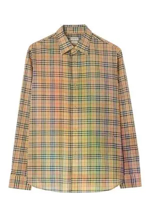 Burberry Relaxed-fit Check Cotton Shirt - Neutrals
