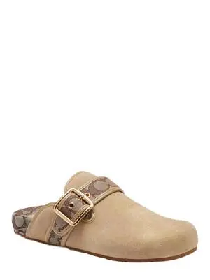 COACH Monogram Pattern Buckle-fastening Mules - Neutrals