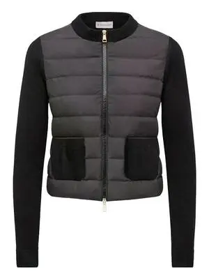 Moncler Padded Panel Cardigan - Black