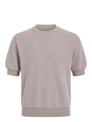 GRAN SASSO Textured-knit T-shirt - Brown