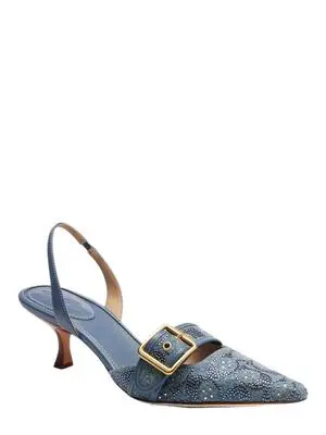 COACH Embellished Buckled Pumps - Blue