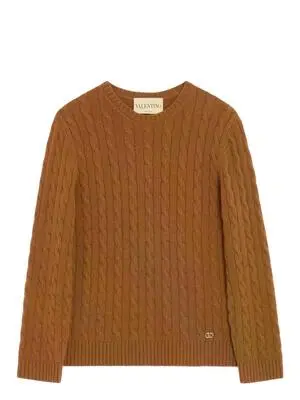 Valentino Garavani Cashmere Vlogo Sweater - Brown