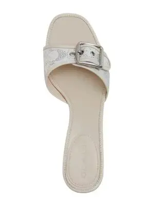 COACH Margot Crystal-embellished Buckled Sandals - Neutrals