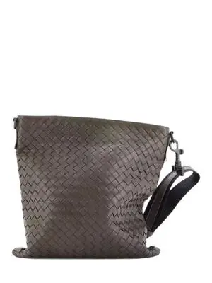 Bottega Veneta Intrecciato Nappa Medium Messenger Bag - Grey