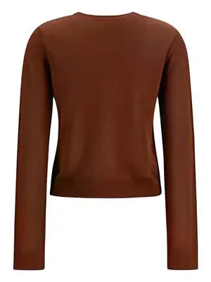 GANNI Diamond-pattern Cardigan - Brown