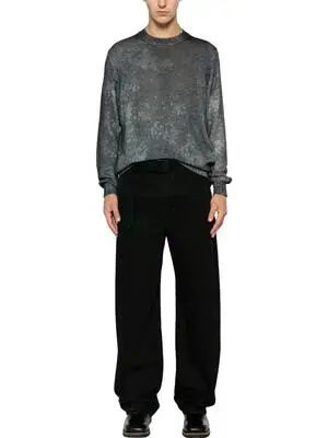 Avant Toi Ribbed Knit Sweater - Blue