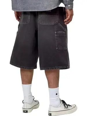 Carhartt Work In Progress Double Knee Denim Shorts - Grey
