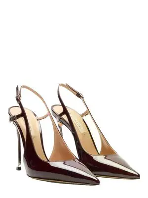 Casadei Superblade Patent Leather Slingback Pumps - Red