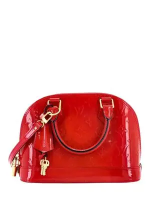LOUIS VUITTON Alma Handbag Monogram Vernis Bb - Red
