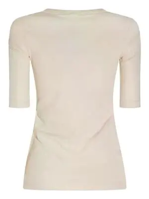 Fabiana Filippi Jersey Scoop Neck T-shirt - Neutrals