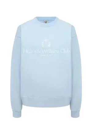 SPORTY & RICH Logo Print Sweatshirt - Blue