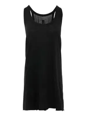 Rick Owens Ribbed Trim Tank Top - Black