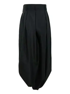 Comme Des Garçons Pleated Balloon Midi Skirt - Black