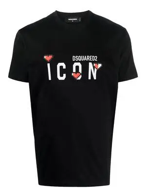 Dsquared2 Icon Logo-print T-shirt - Black