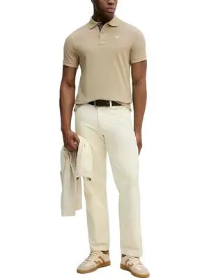 Barbour Logo-embroidered Polo Shirt - Neutrals