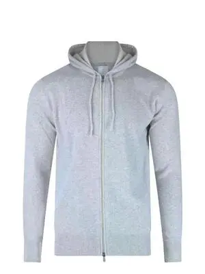Eleventy Cashmere Zip-up Hoodie - Grey