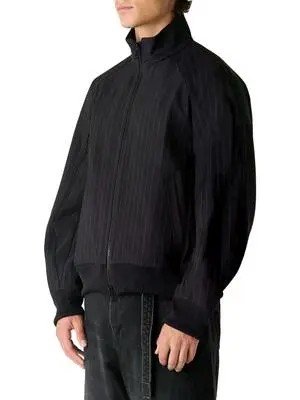 Sacai Pinstripe Bomber Jacket - Black