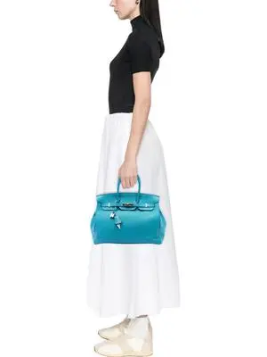 Hermès 2014 Clemence Birkin Retourne 35 Handbag - Blue