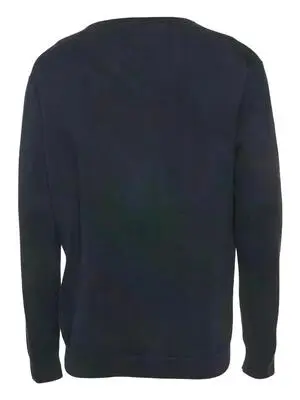 Polo Ralph Lauren Navy Cotton V-neck Sweater - Blue