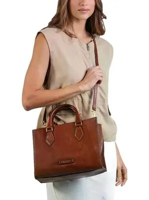 THE BRIDGE Ida Leather Tote Bag - Brown