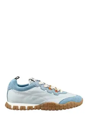 Miu Miu Logo Print Sneakers - Blue