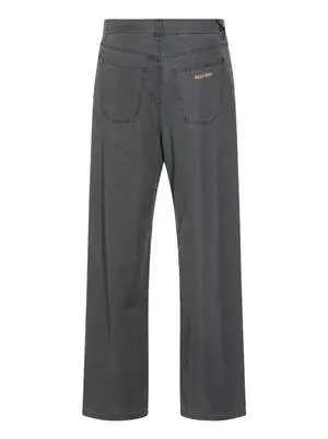 Miu Miu Logo Embroidered Jeans - Grey