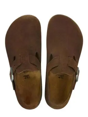 BIRKENSTOCK London Buckle-fastening Suede Shoes - Brown