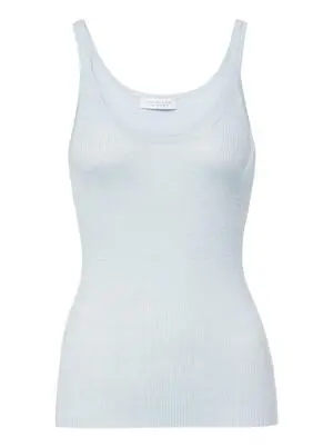 Gabriela Hearst Cinxia Cashmere, Silk, And Hemp Tank Top - Blue