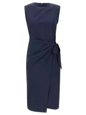 KAOS Kaos Knotted Wrap-Style Midi Dress