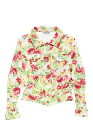 Acne Studios Floral Cotton Jacket - Neutrals