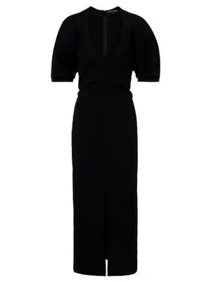 Proenza Schouler Clarissa Cotton-blend Midi Dress - Black