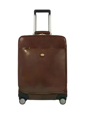 THE BRIDGE Leather Logo Plaque Suitcase - Brown