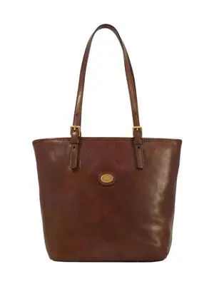 THE BRIDGE Leather Tote Bag - Brown