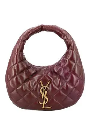 Saint Laurent Quilted -plaque Shoulder Bag - Red