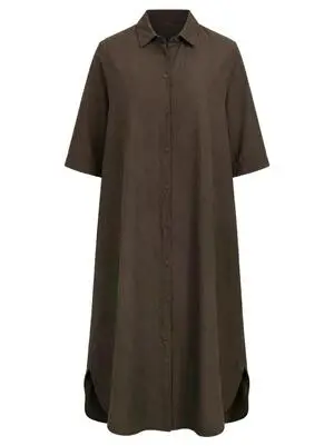 Labo.art Acca Shirt Midi Dress - Brown