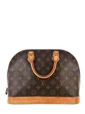 LOUIS VUITTON Alma Handbag Monogram Canvas Pm Satchel - Brown