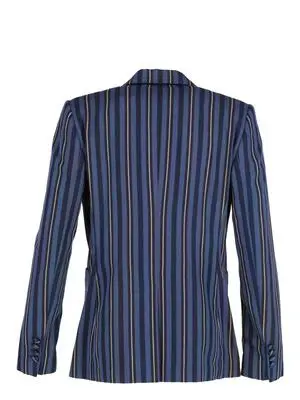 Burberry Single-breasted Striped Blazer - Blue