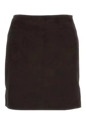 ROTATE BY BIRGER CHRISTENSEN Suede Mini Skirt - Black