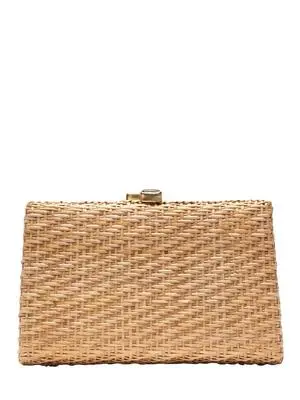 FRANCES VALENTINE Stella Rattan Clutch