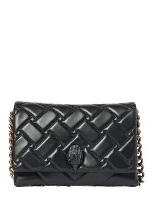 Kurt Geiger Kensington Quilted Smooth Leather Mini Bag - Black
