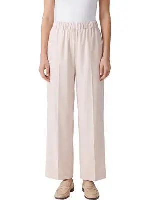 Fabiana Filippi High-waisted Palazzo Trousers With Monili Embellishment - Beige